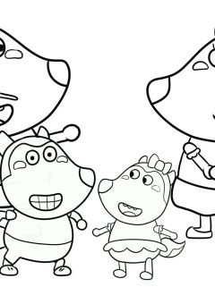 Desenhos do Wolfoo para colorir
